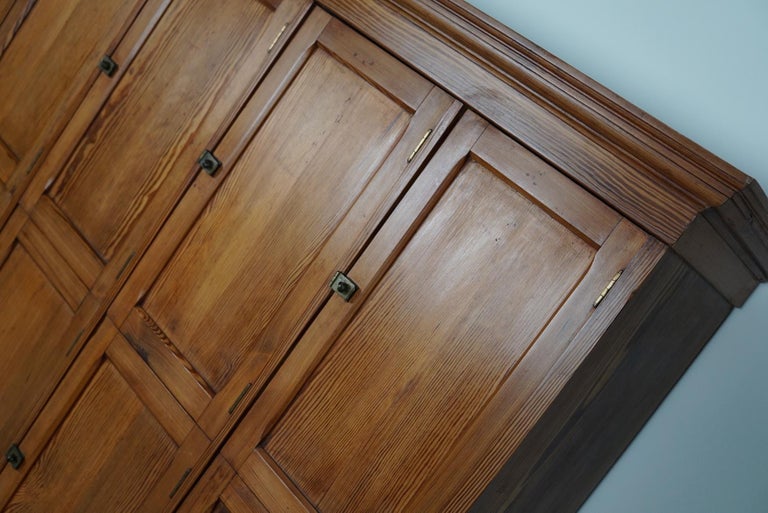 Antique Church Dutch Pitch Pine Locker Cabinet, 1930s For Sale at 1stDibs