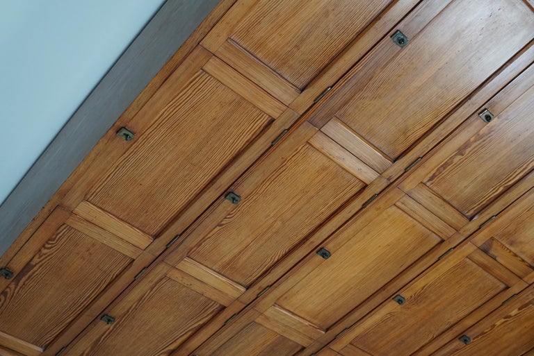 Antique Church Dutch Pitch Pine Locker Cabinet, 1930s For Sale at 1stDibs
