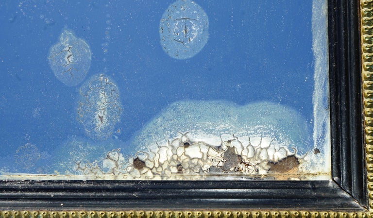 ANTIQUE CIRCA 1840 ITALIAN FOXED GLASS ORIGINAL PLATE MiRROR STUNNING ...