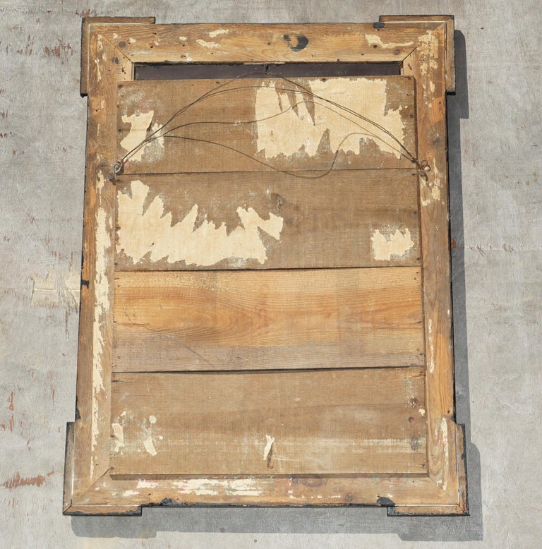 ANTIQUE CIRCA 1840 ITALIAN FOXED GLASS ORIGINAL PLATE MiRROR STUNNING ...