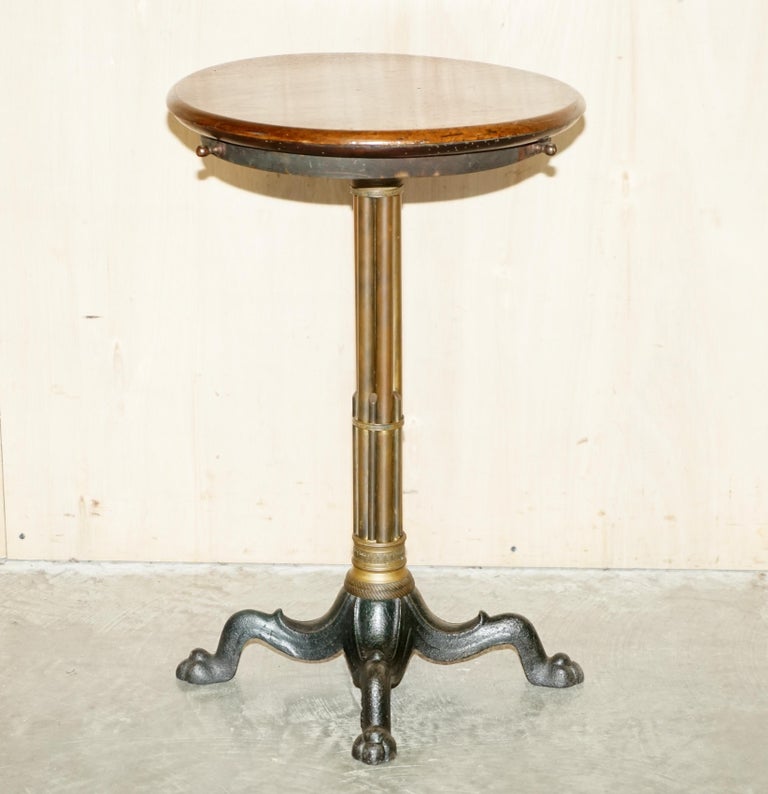 Antique circa 1860 Victorian Cast Iron and Bronze Side End Lamp Wine ...