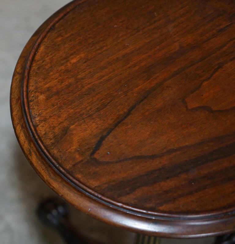 Antique circa 1860 Victorian Hardwood and Brass Adjustable Side End ...