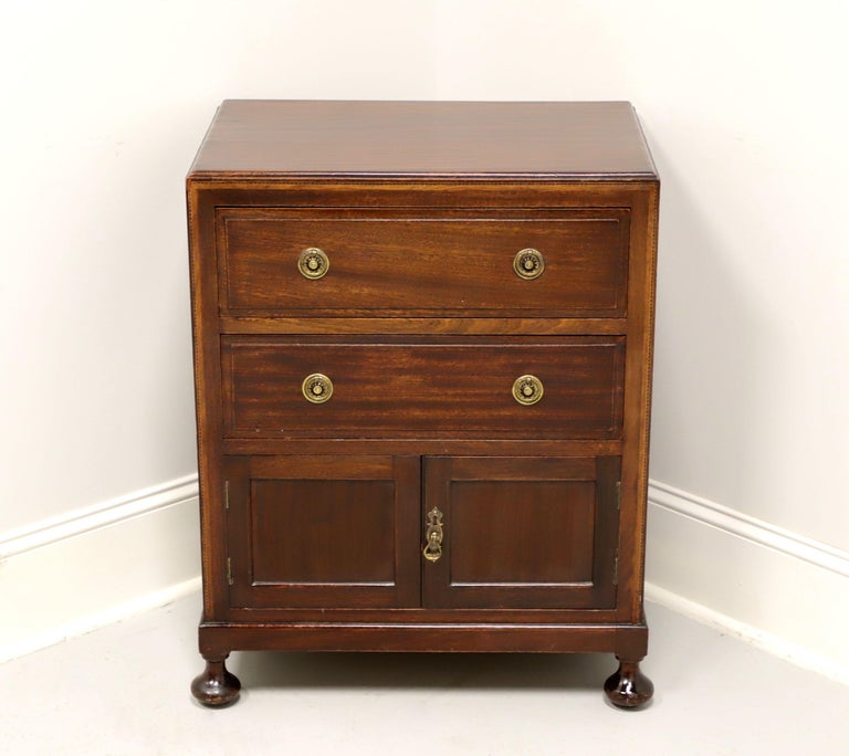 Antique Circa 1900 Mahogany Bedside / Chairside Chest w/ Cabinet and ...
