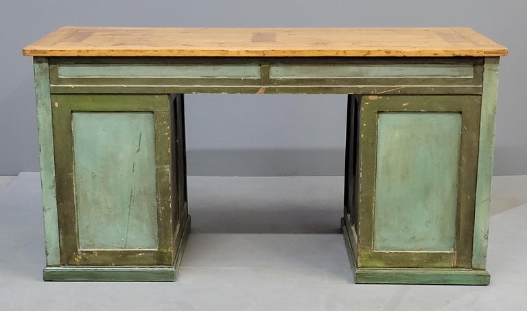 Antique circa 1900 Rustic European Desk with Old Paint and Natural Pine ...