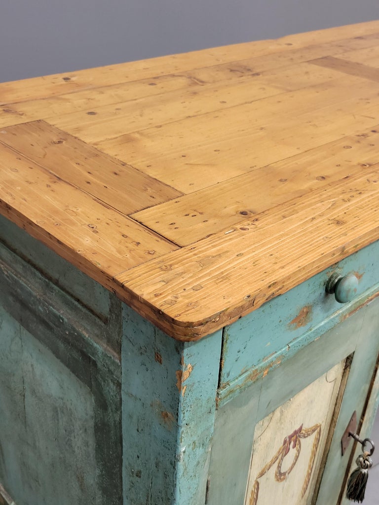 Antique circa 1900 Rustic European Desk with Old Paint and Natural Pine ...
