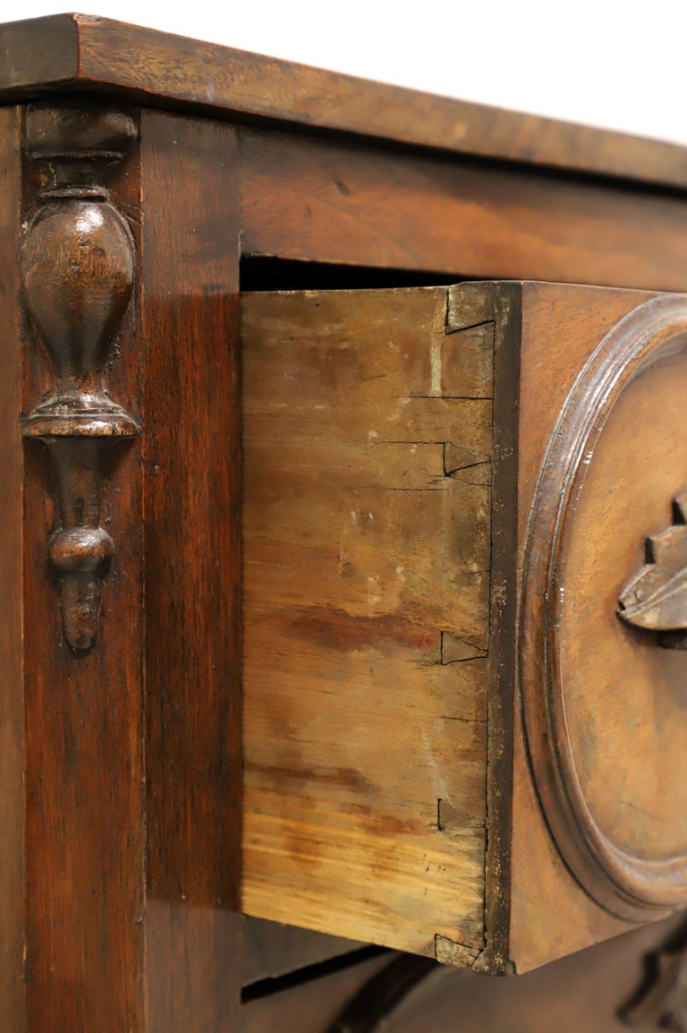 Antique Circa 1900 Victorian Walnut Three-Drawer Chest For Sale at 1stDibs
