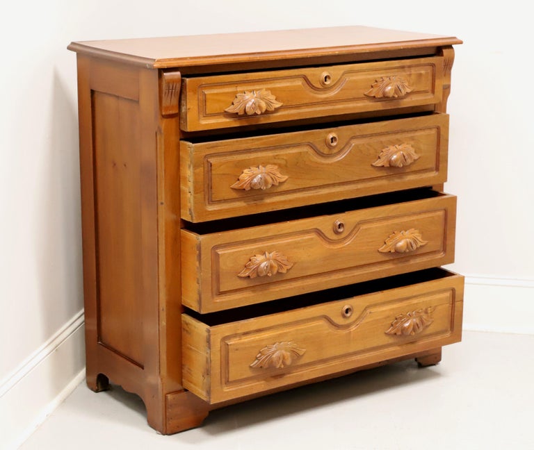 Antique Circa 1900 Walnut Victorian Four-Drawer Chest For Sale at 1stDibs
