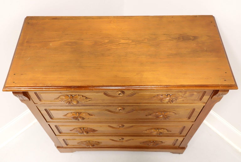 Antique Circa 1900 Walnut Victorian Four-Drawer Chest For Sale at 1stDibs