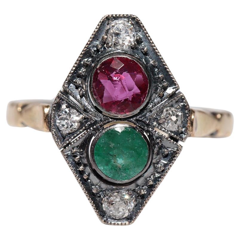 Antique 4.00ct emerald and diamond ring, Austria, circa 1900. For Sale ...