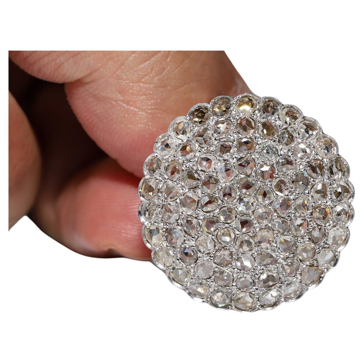 Antique Circa 1900s 18k Gold Natural Diamond And Emerald Decorated Ring ...