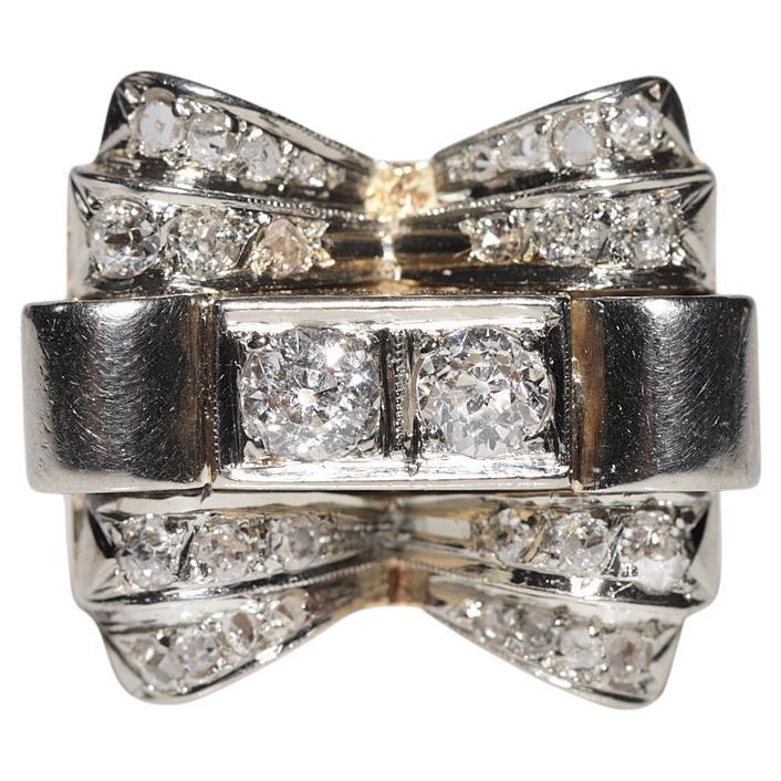 Antique Circa 1900s Handcrafted 18k Gold Natural Diamond Decorated Tank ...