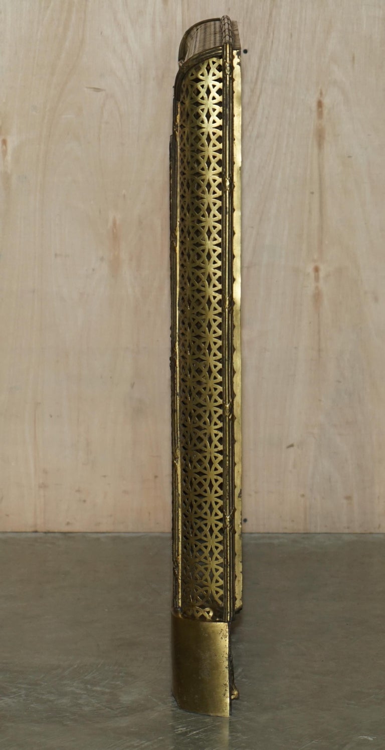 Antique circa 1920 Art Deco French Brass Pierced Sheet Radiator Cover ...