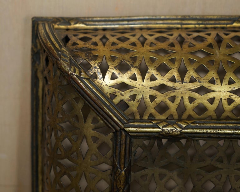 Antique circa 1920 Art Deco French Brass Pierced Sheet Radiator Cover ...