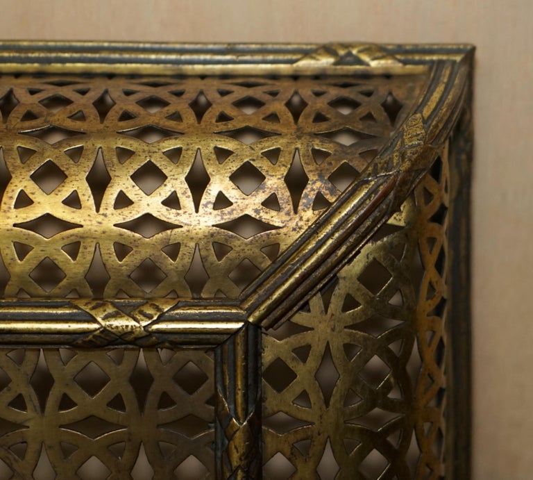 Antique circa 1920 Art Deco French Brass Pierced Sheet Radiator Cover ...