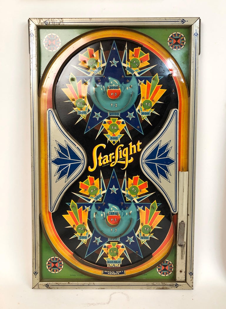 Antique circa 1930s Figure 8 Graphic Pinball Game Collection ''6'' Folk ...