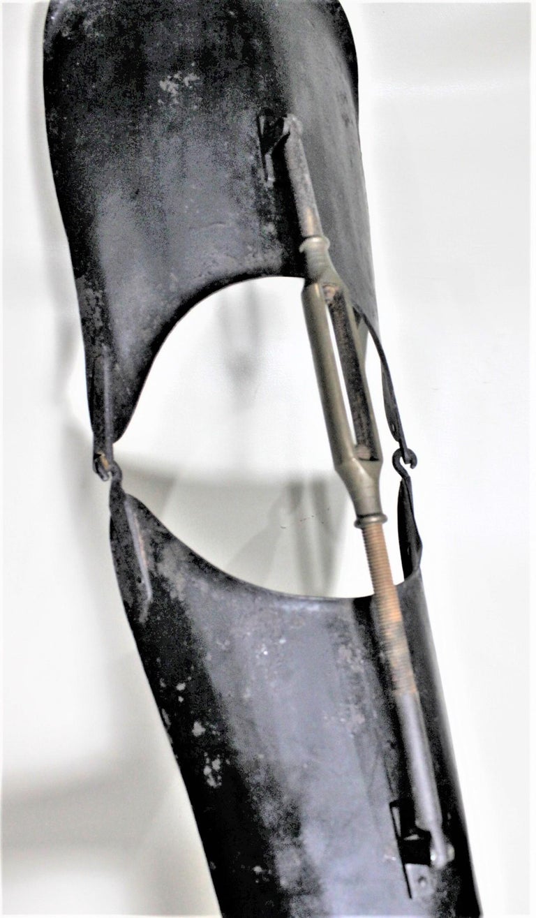 Antique Civil War Era Leg Brace or Splint with Metal, Brass and Wood ...