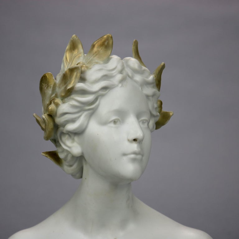 Antique Classical Amphora Porcelain Parcel Gilt Portrait Bust, Circa ...