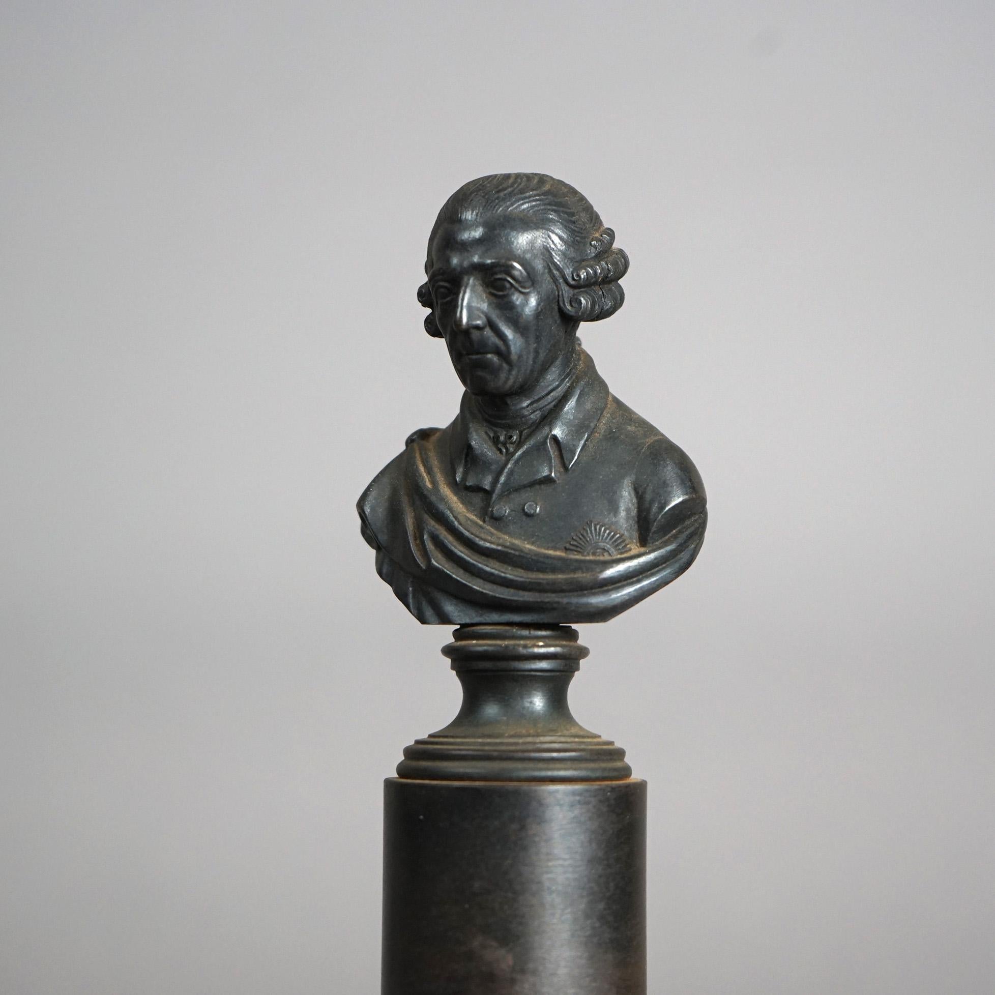 Antique Classical Bronze Portrait Sculpture on Pedestal Circa 1900 For ...