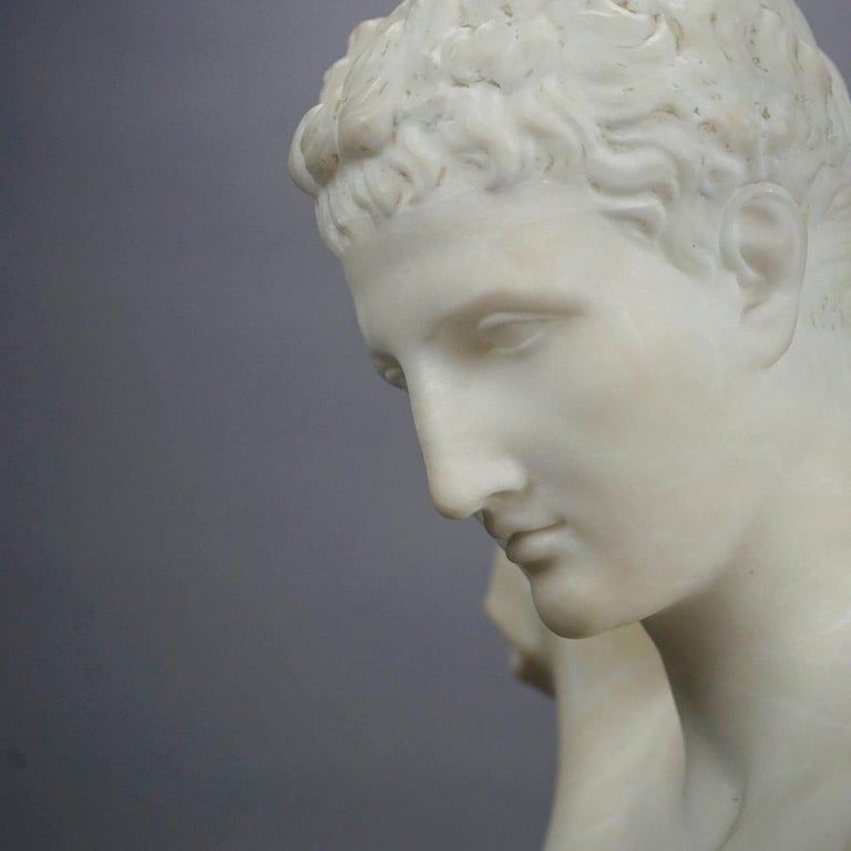 Antique Classical Carved Alabaster Bust Sculpture of Greek Caesar Circa ...