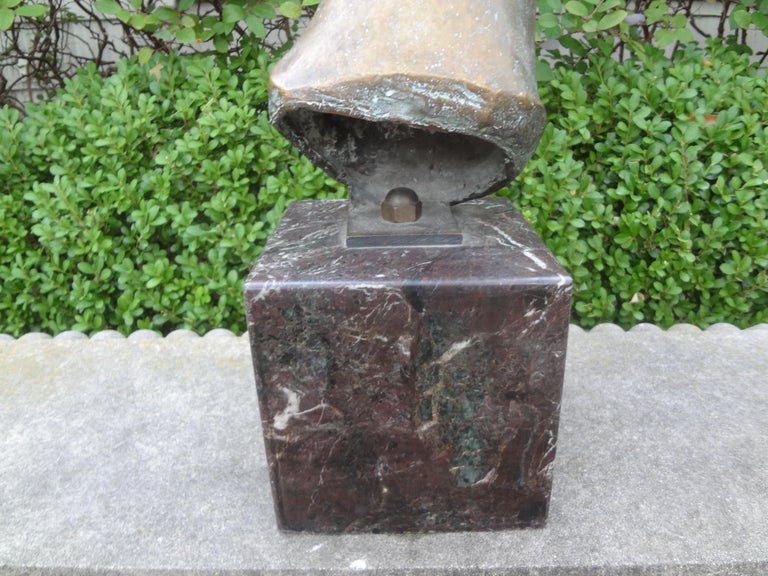Antique Classical French Bronze Bust on a Marble Base For Sale at 1stDibs