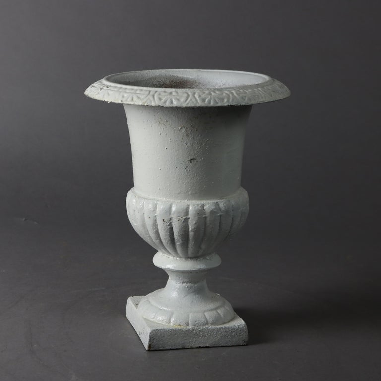 Antique Classical Painted Cast Iron Garden Urn 19th Century For Sale at ...