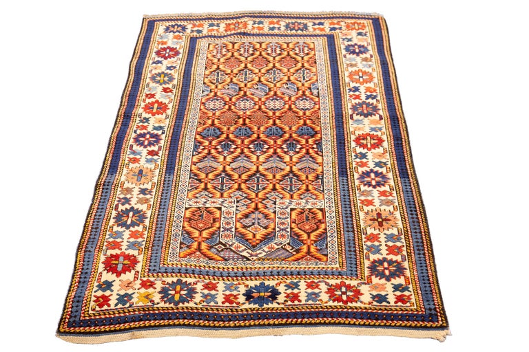 Antique Classical Prayer 'Mihrab' Design Caucasian Daghestan Rug, 19th ...
