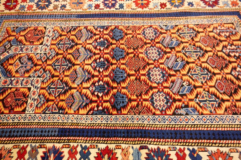 Antique Classical Prayer 'Mihrab' Design Caucasian Daghestan Rug, 19th ...
