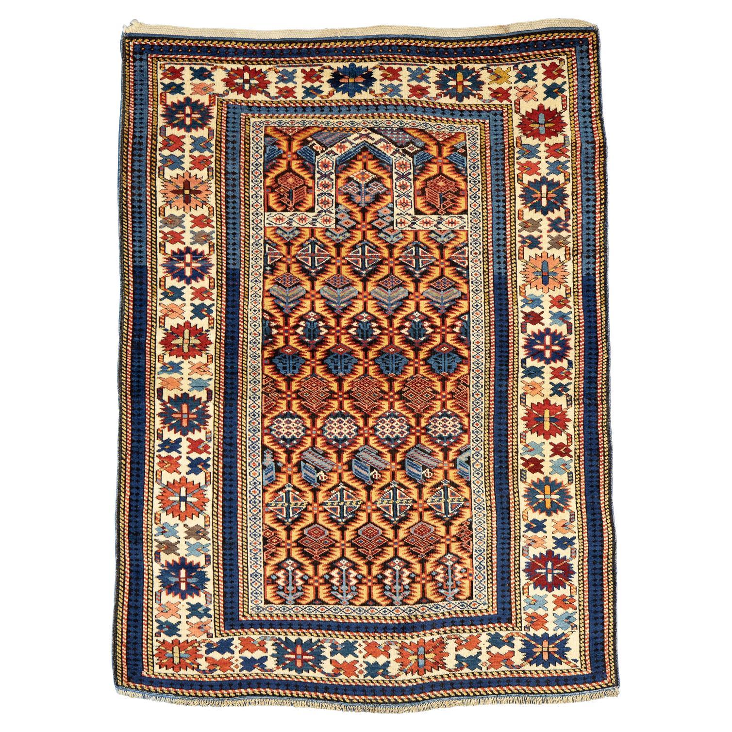 Antique Classical Prayer 'Mihrab' Design Caucasian Daghestan Rug, 19th ...