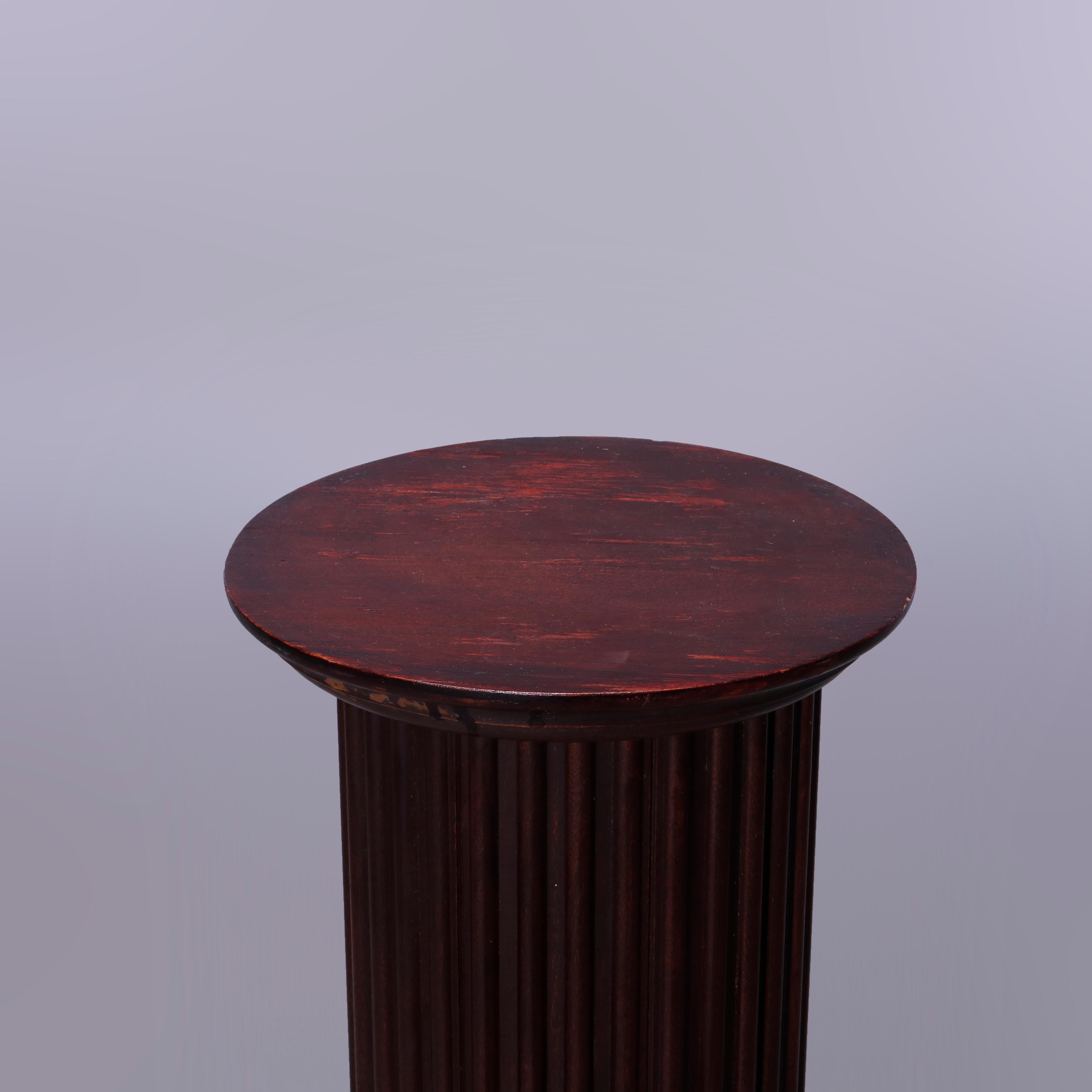Antique Classical Reeded Mahogany Sculpture Display Pedestal, Circa ...