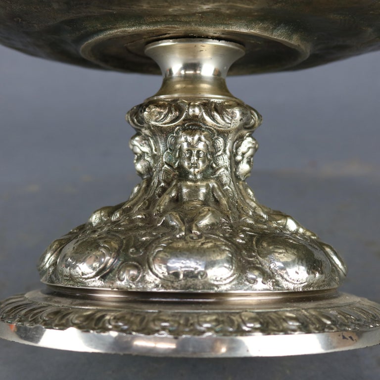 Antique Classical Silver Plated Bronze Figural Cherub Compote, circa ...
