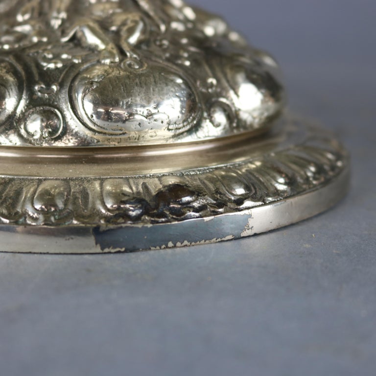Antique Classical Silver Plated Bronze Figural Cherub Compote, circa ...