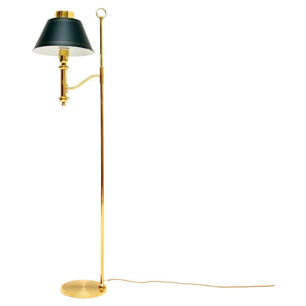 Antique French Neoclassical Tole Floor Lamp and Original Tole Shade For ...