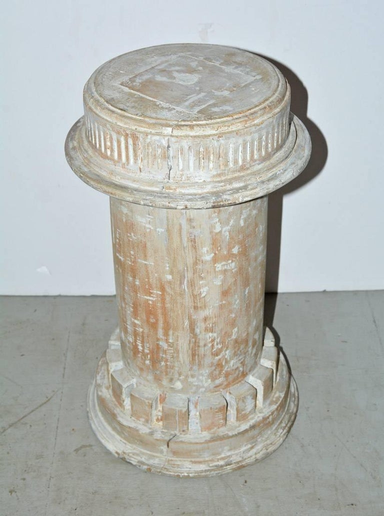 Antique Classical Style Column Wood Plinth at 1stDibs
