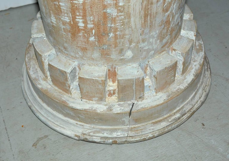 Antique Classical Style Column Wood Plinth at 1stDibs