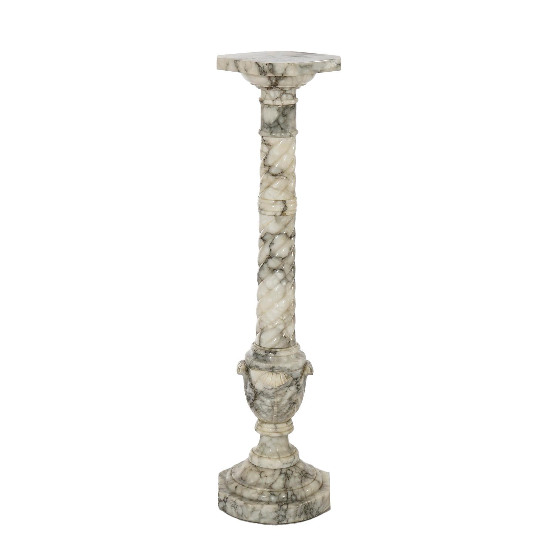 Antique Classical Variegated Marble Sculpture Display Pedestal Circa ...