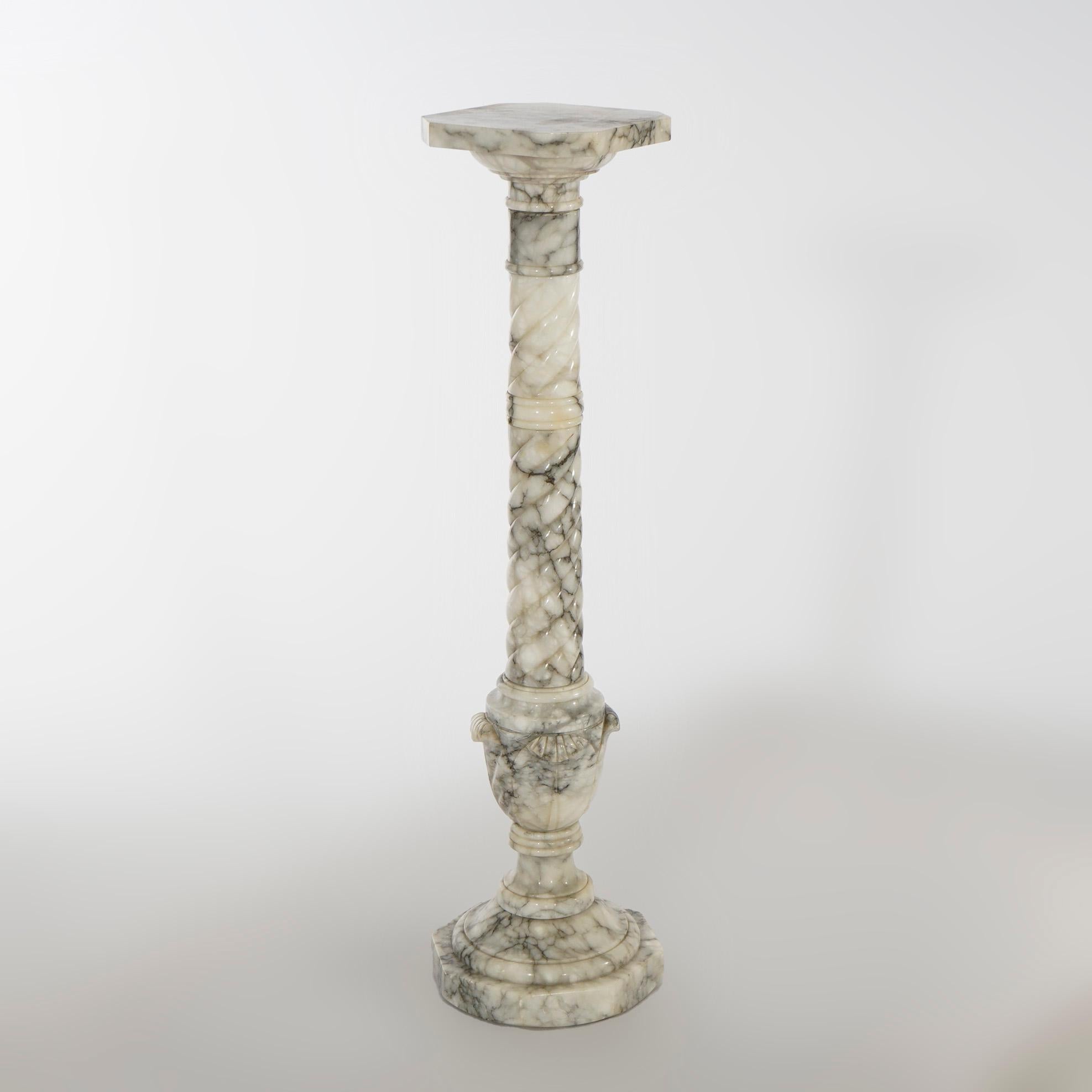 Antique Classical Variegated Marble Sculpture Display Pedestal Circa ...