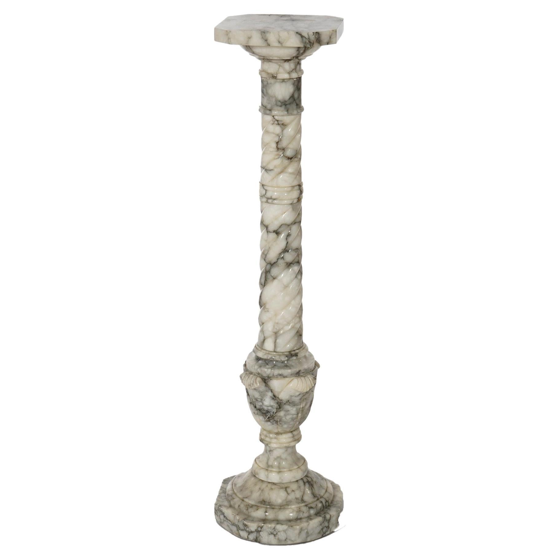 Antique Classical Corinthian Column Plaster Sculpture Display Pedestal ...