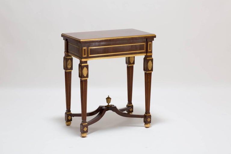 Antique Classicism Russian Mahogany Table with Brass, 18th Century For ...