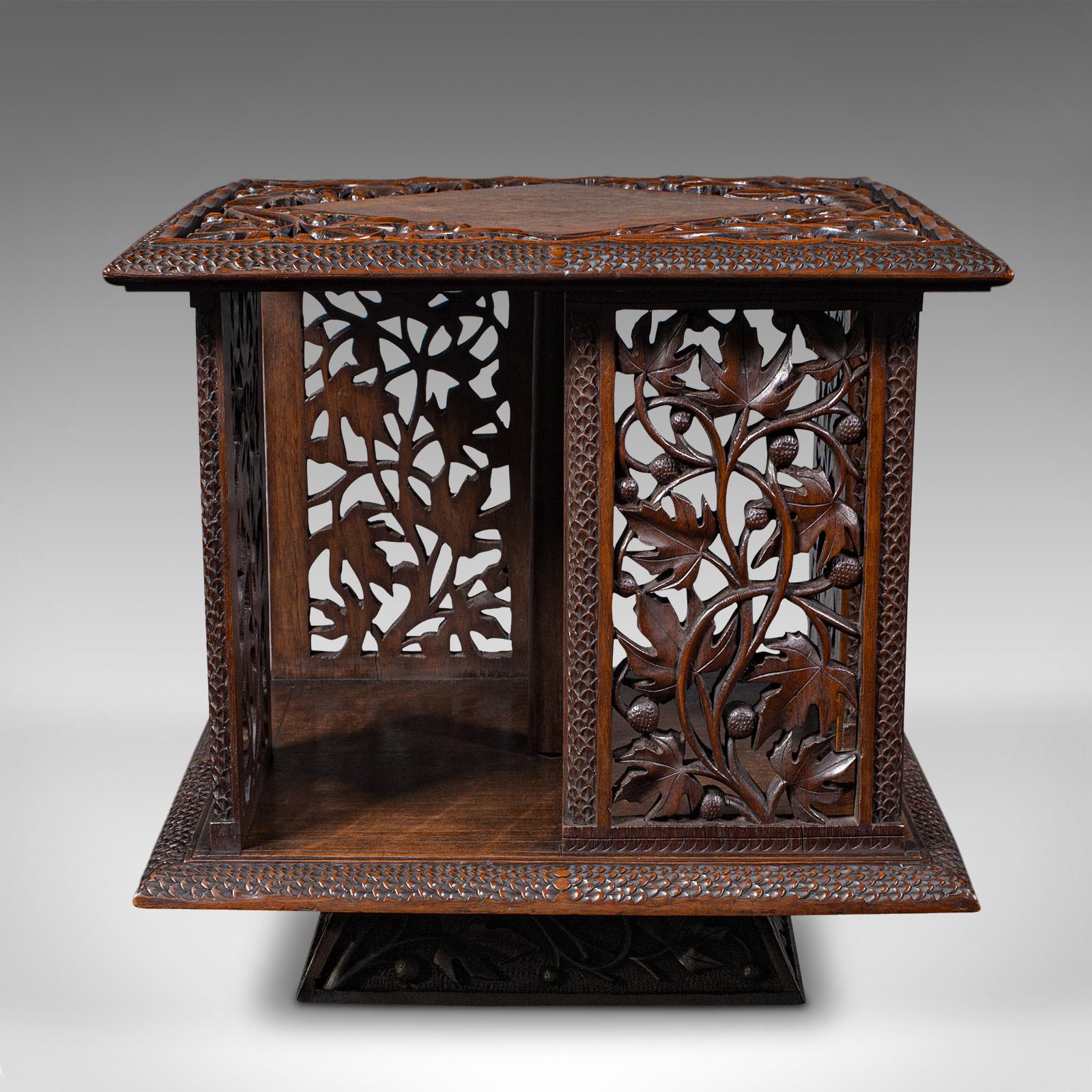 Antique Cleric's Rotary Bookcase, Chinese, Revolving Book Shelf ...