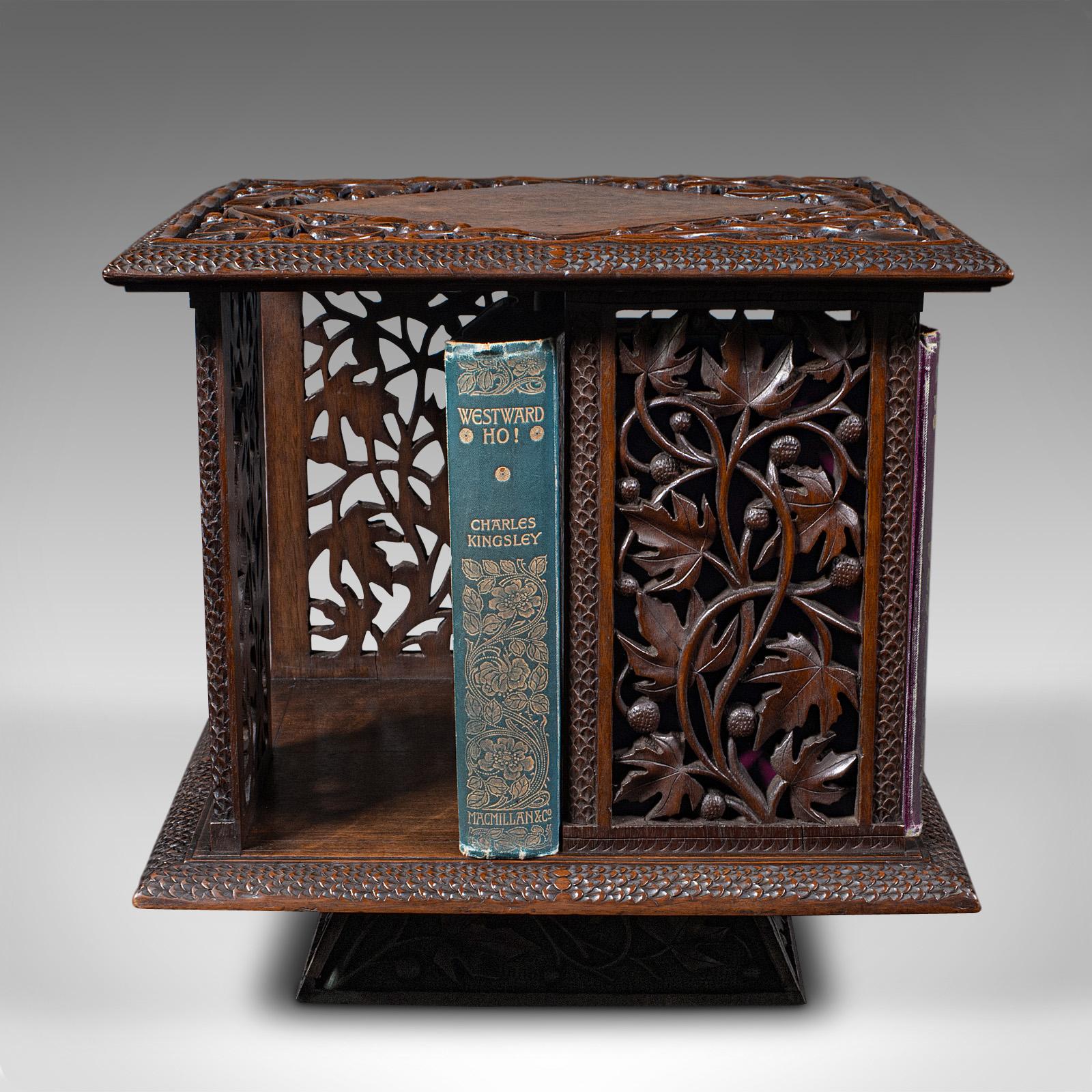 Antique Cleric's Rotary Bookcase, Chinese, Revolving Book Shelf ...