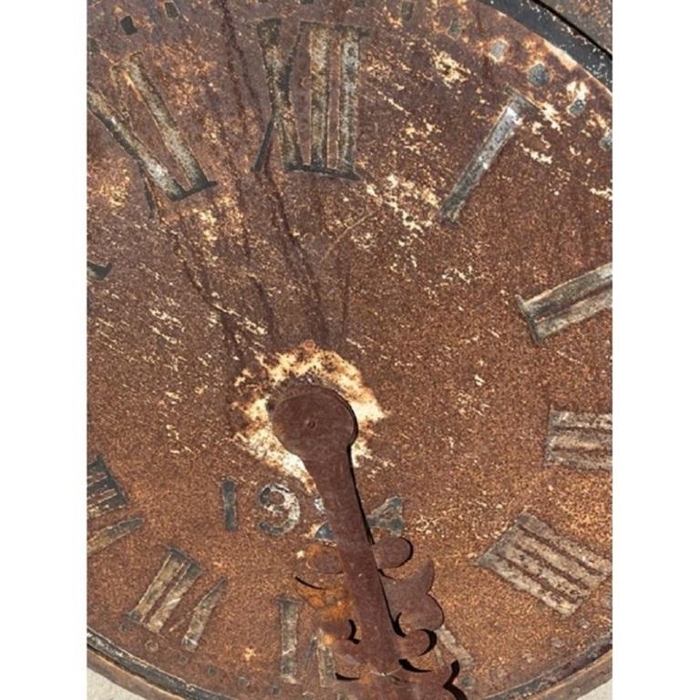 Antique Clock Face Rust and Black, 1924, AC-0124 For Sale at 1stDibs