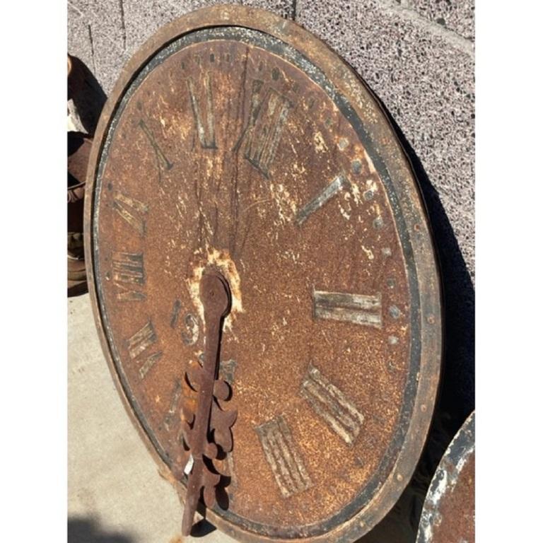 Antique Clock Face Rust and Black, 1924, AC-0124 For Sale at 1stDibs
