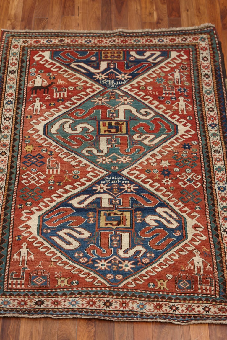 Antique Cloudband Kazak 'Khentsoresk' Rug For Sale at 1stDibs