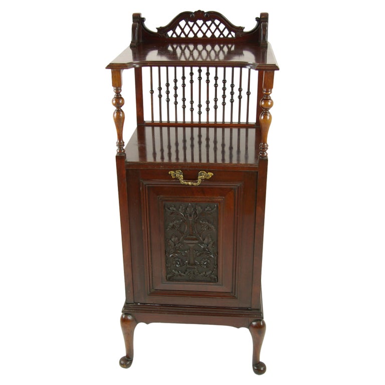 Antique Coal Hod, Lamp Table, Walnut, Scotland 1880, Antique Furniture ...