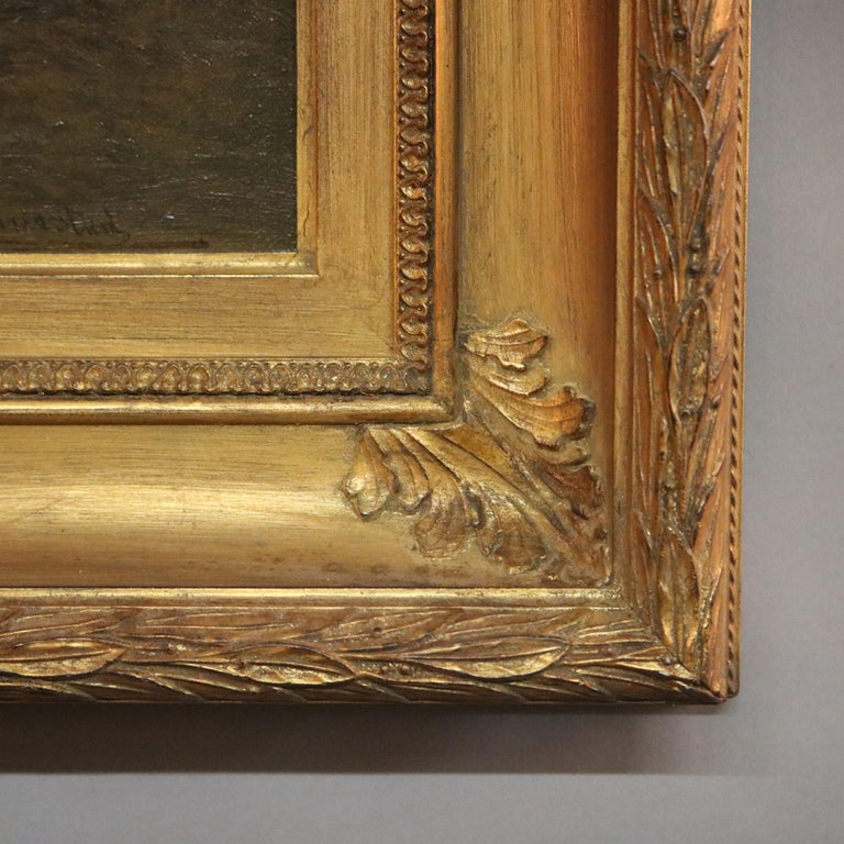 Antique Coastal Oil on Canvas Painting by John Olsen Hammerstad, Circa ...