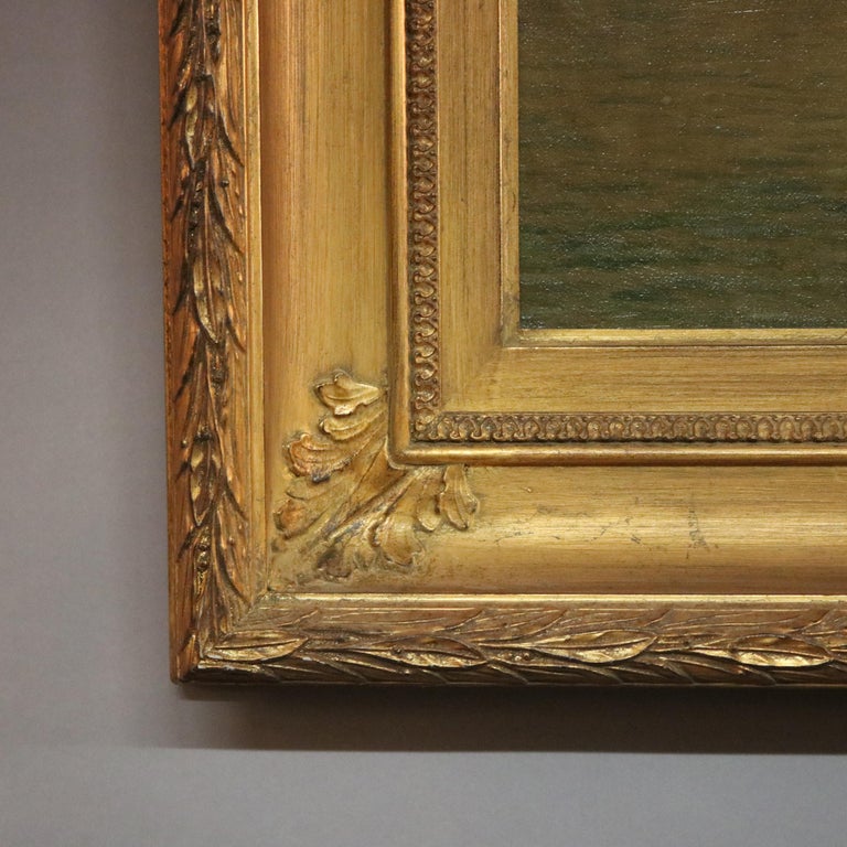 Antique Coastal Oil on Canvas Painting by John Olsen Hammerstad, Circa ...