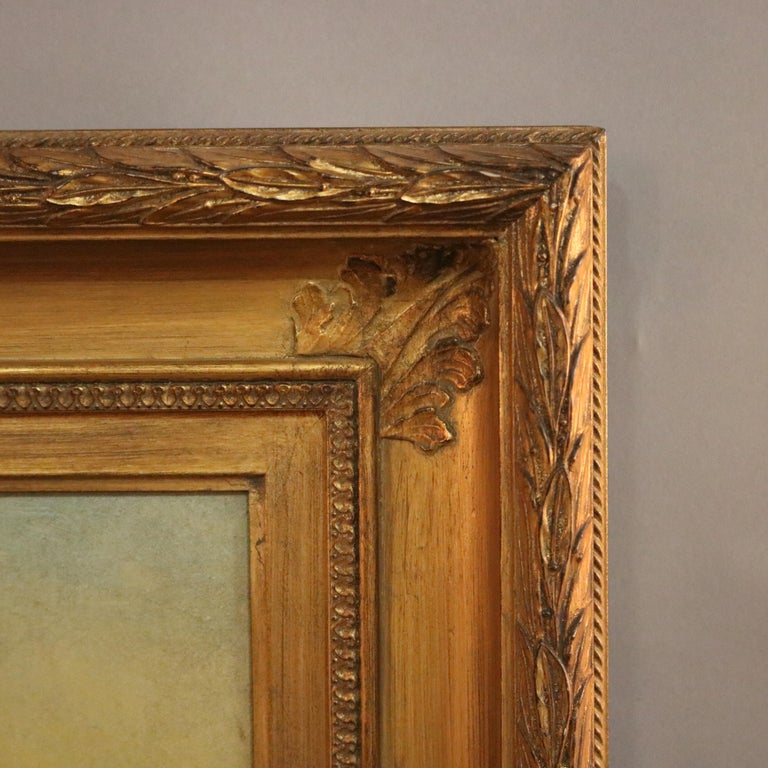 Antique Coastal Oil on Canvas Painting by John Olsen Hammerstad, Circa ...