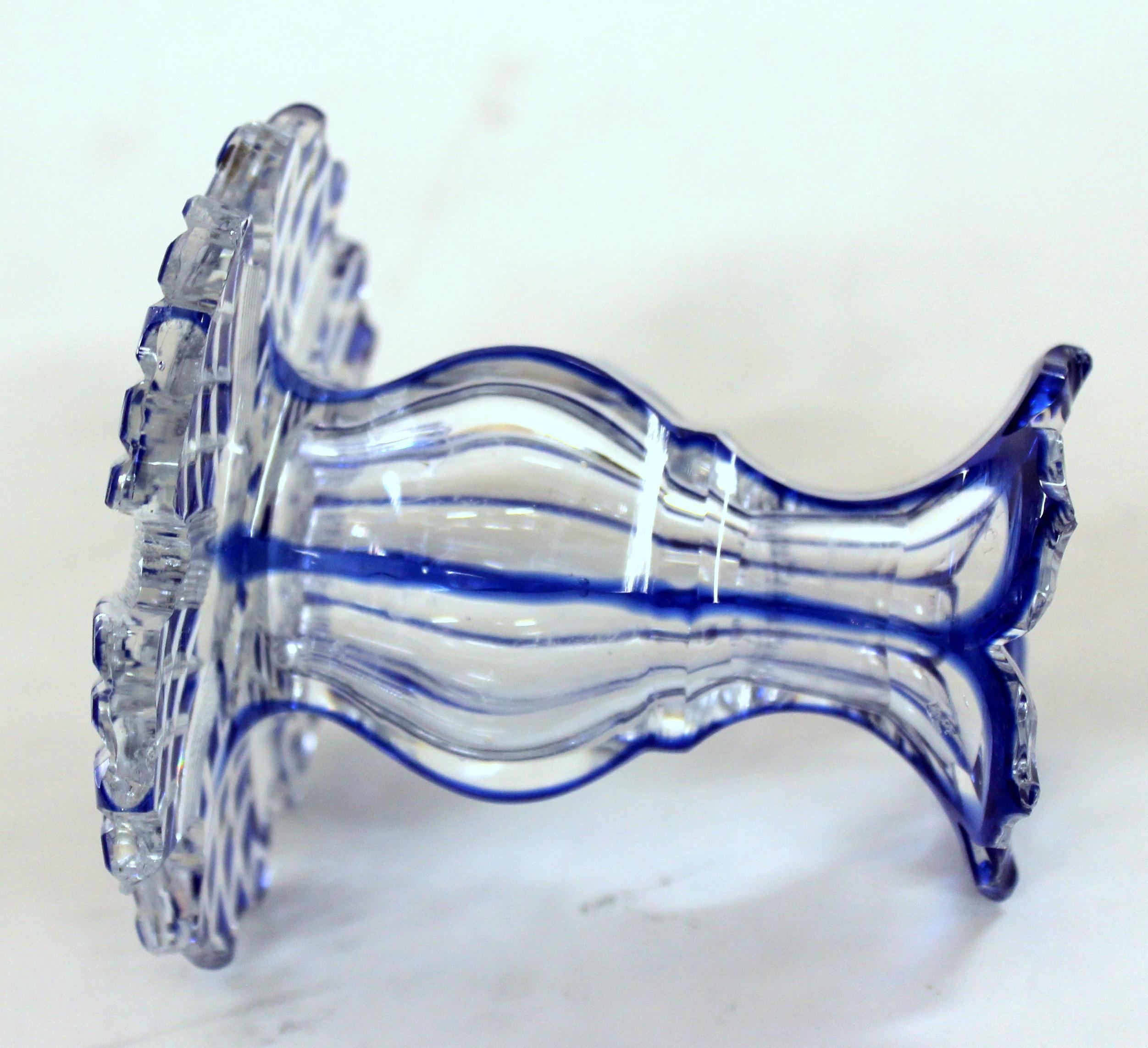 Antique Cobalt "Cut to Clear" Overlay Crystal Scent Bottle at 1stDibs