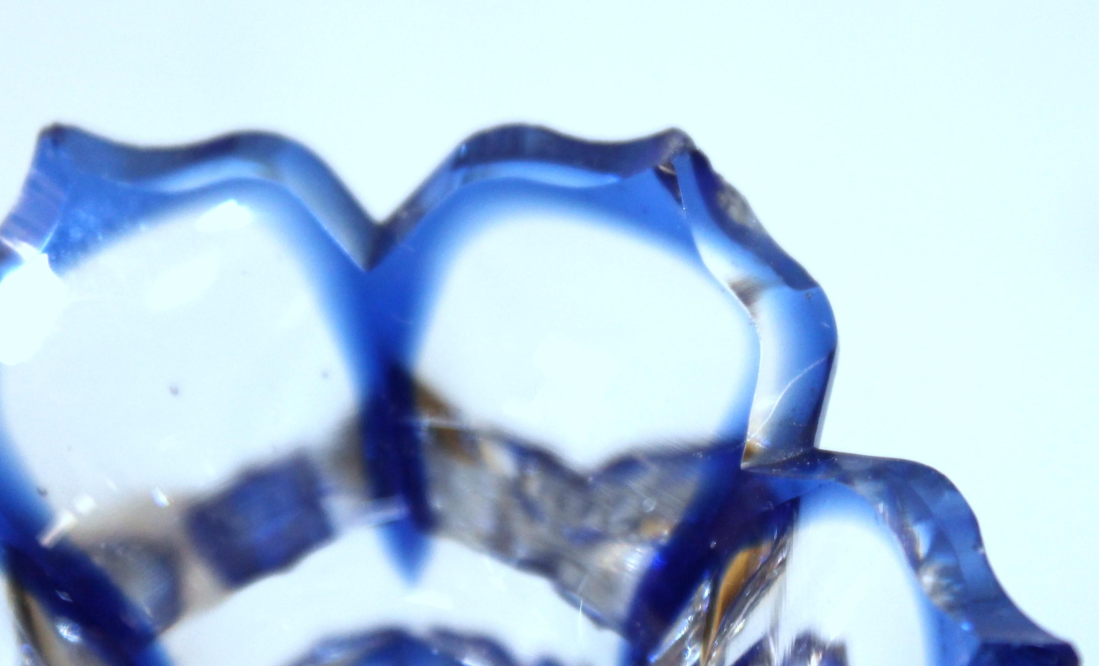 Antique Cobalt "Cut to Clear" Overlay Crystal Scent Bottle at 1stDibs