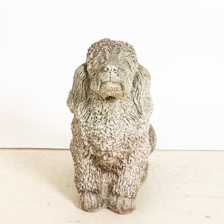 Antique Cocker Spaniel Dog Cast Stone Garden Ornament at 1stDibs ...